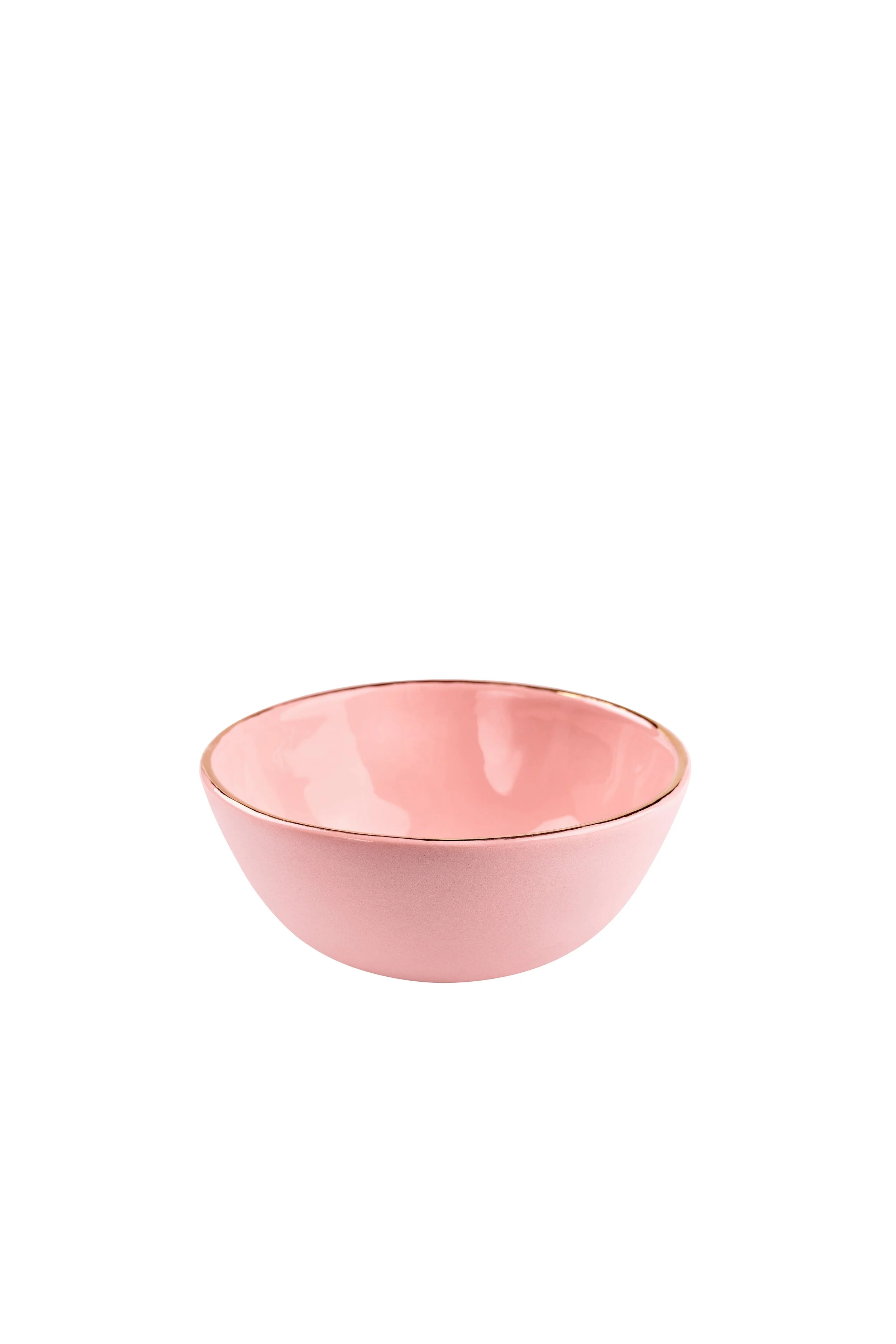 Porcelain Soup Bowl with Gold Rim. Powder Pink — Creating Comfort Lab ...