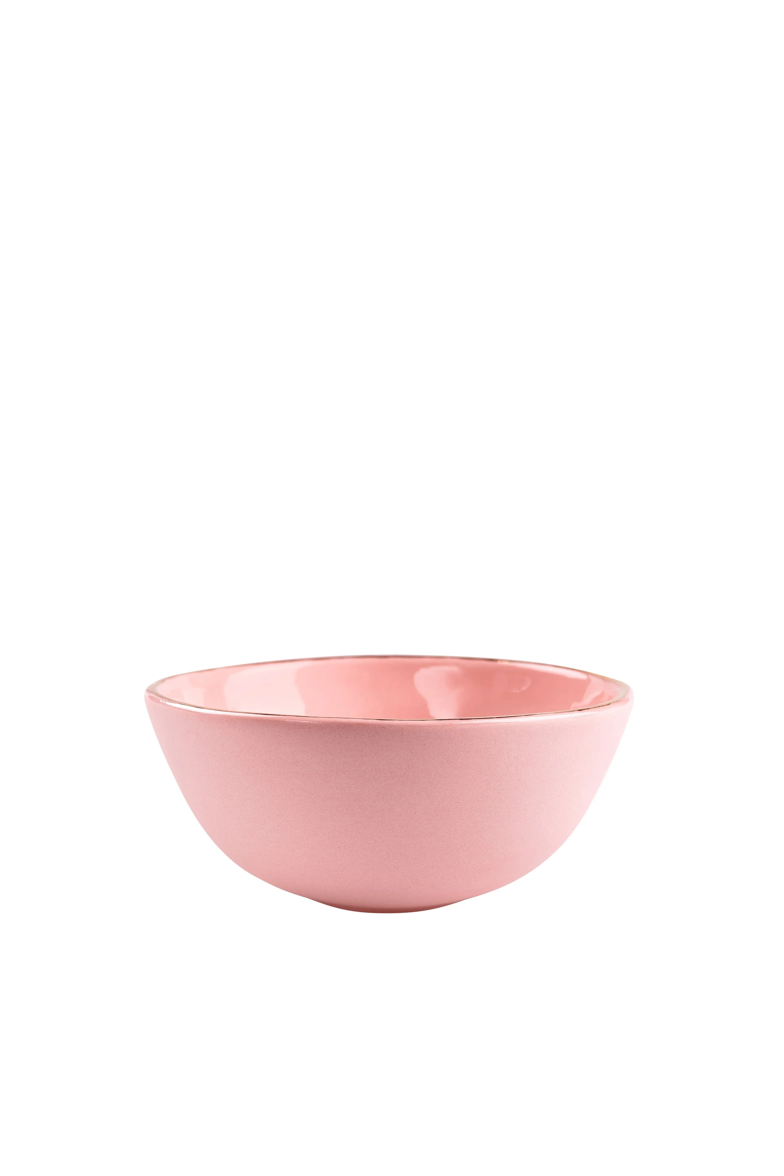 Porcelain Soup Bowl with Gold Rim. Powder Pink — Creating Comfort Lab ...