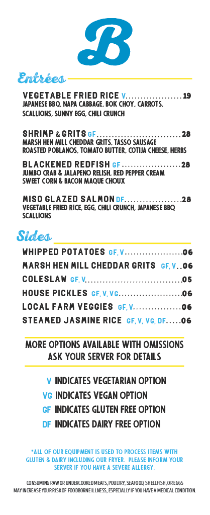 View Our Menu | Seafood in Rehoboth Beach | Bluecoast