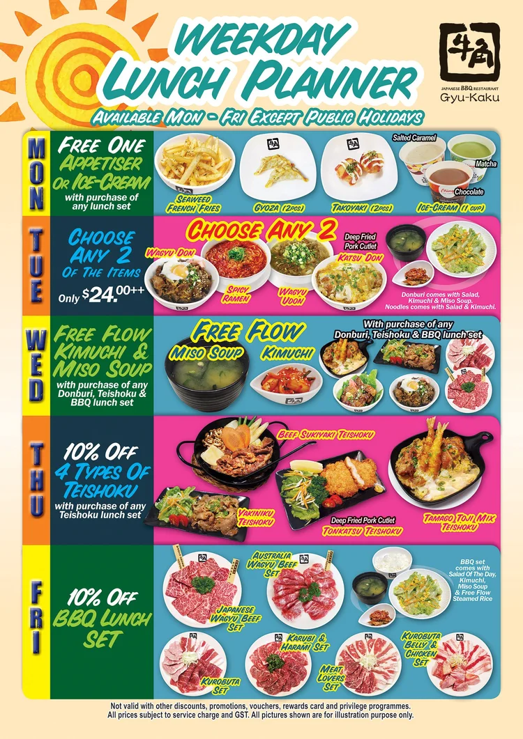 Lunch Menu — Gyu-Kaku Singapore
