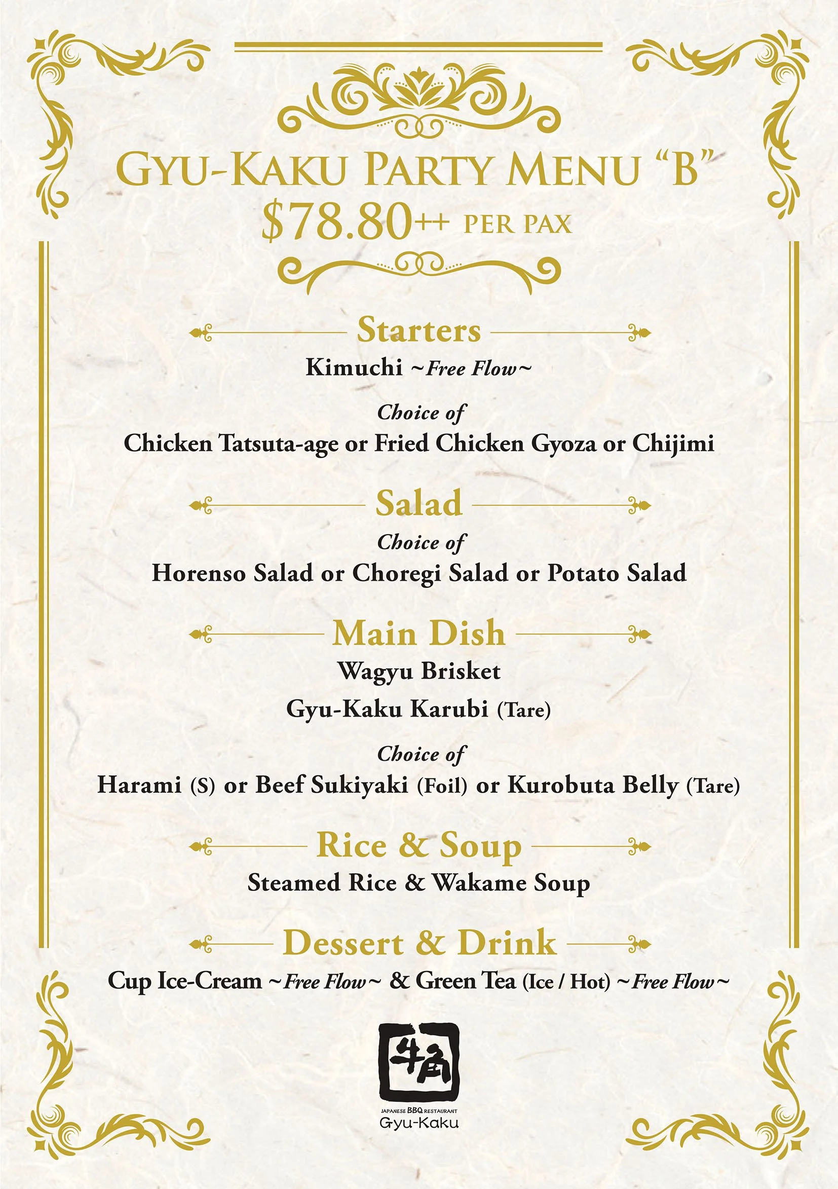 Big Group Party Menu | Perfect for Gatherings — Gyu-Kaku Singapore