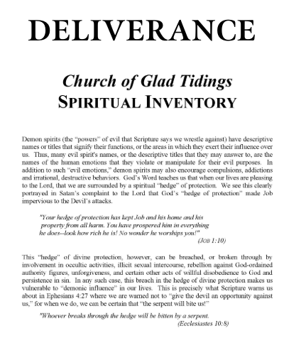 Isaiah 61 | Deliverance Resources — Church of Glad Tidings