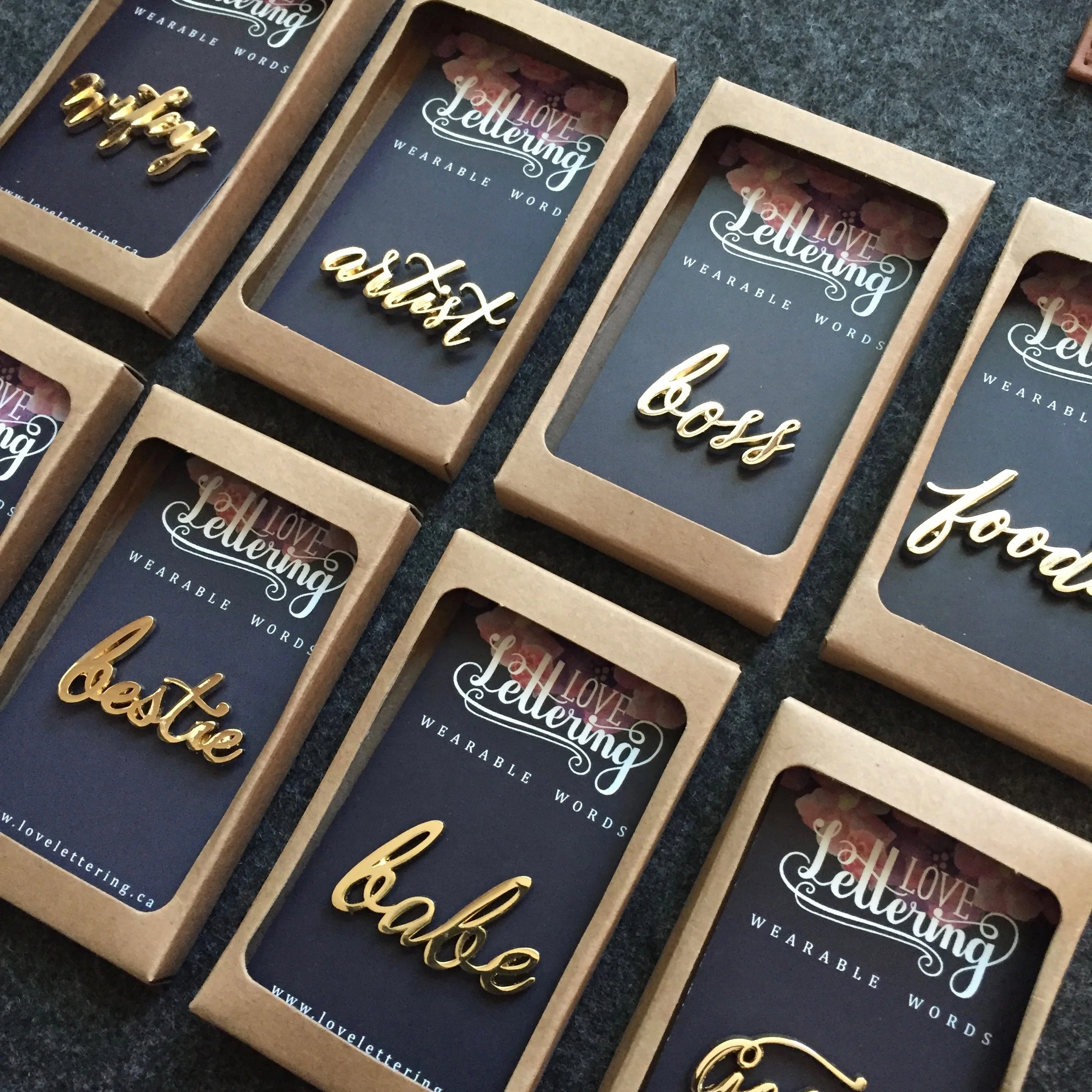 Artist Pin - Gold Plated - Wearable Words — Love Lettering | Toronto ...