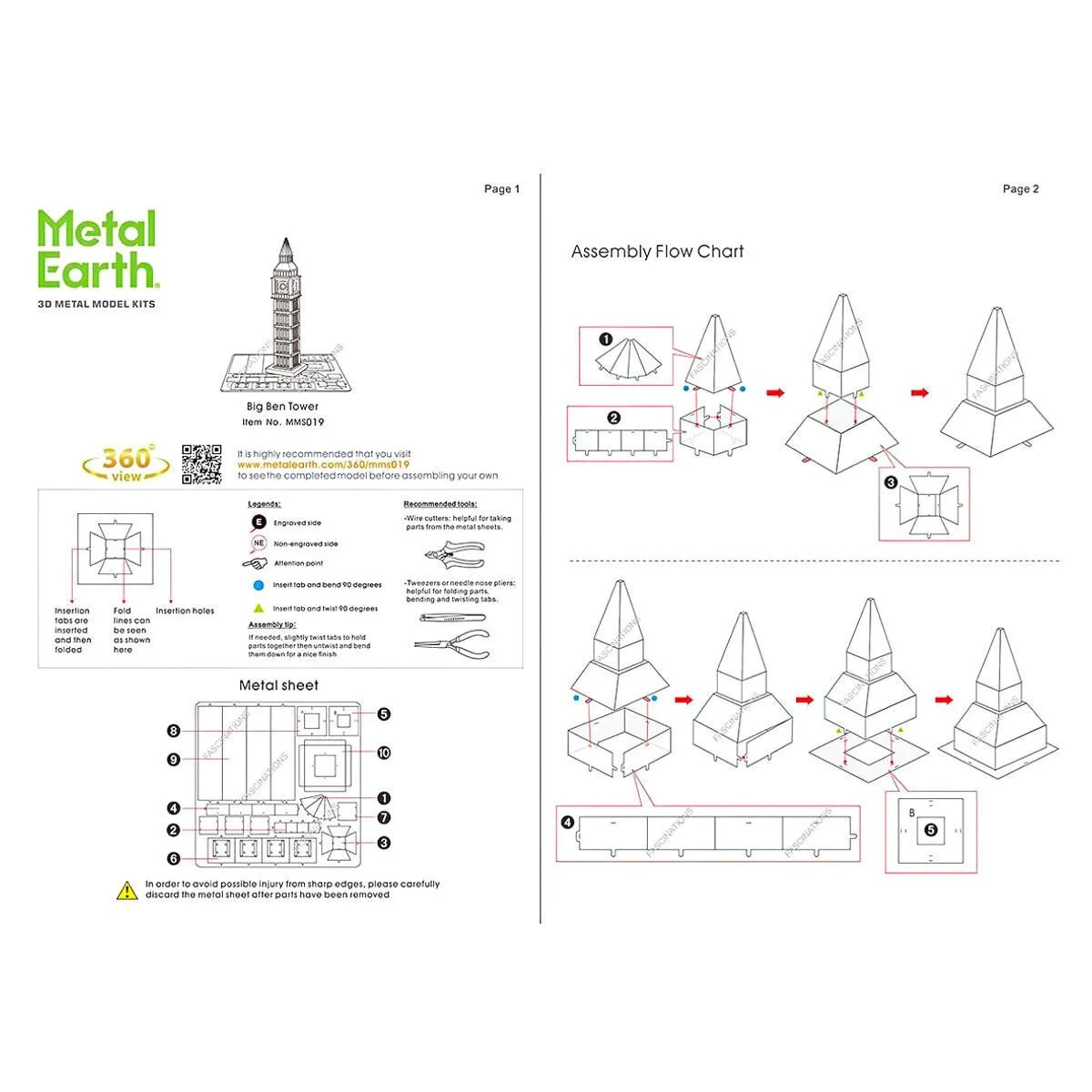 Metal Earth London Big Ben Steel Metal Kit — Handcrafted Me
