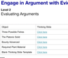 Engage in Argument with Evidence Level 2 - Evaluating Arguments ...