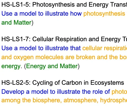 HS-LS2-5 — The Wonder of Science