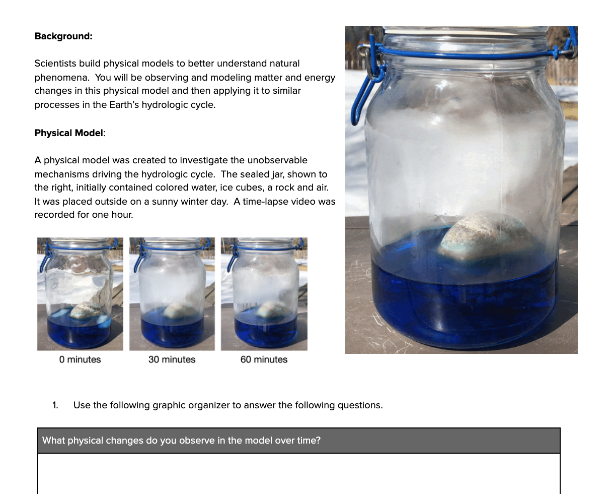 MS-ESS2-4 — The Wonder of Science
