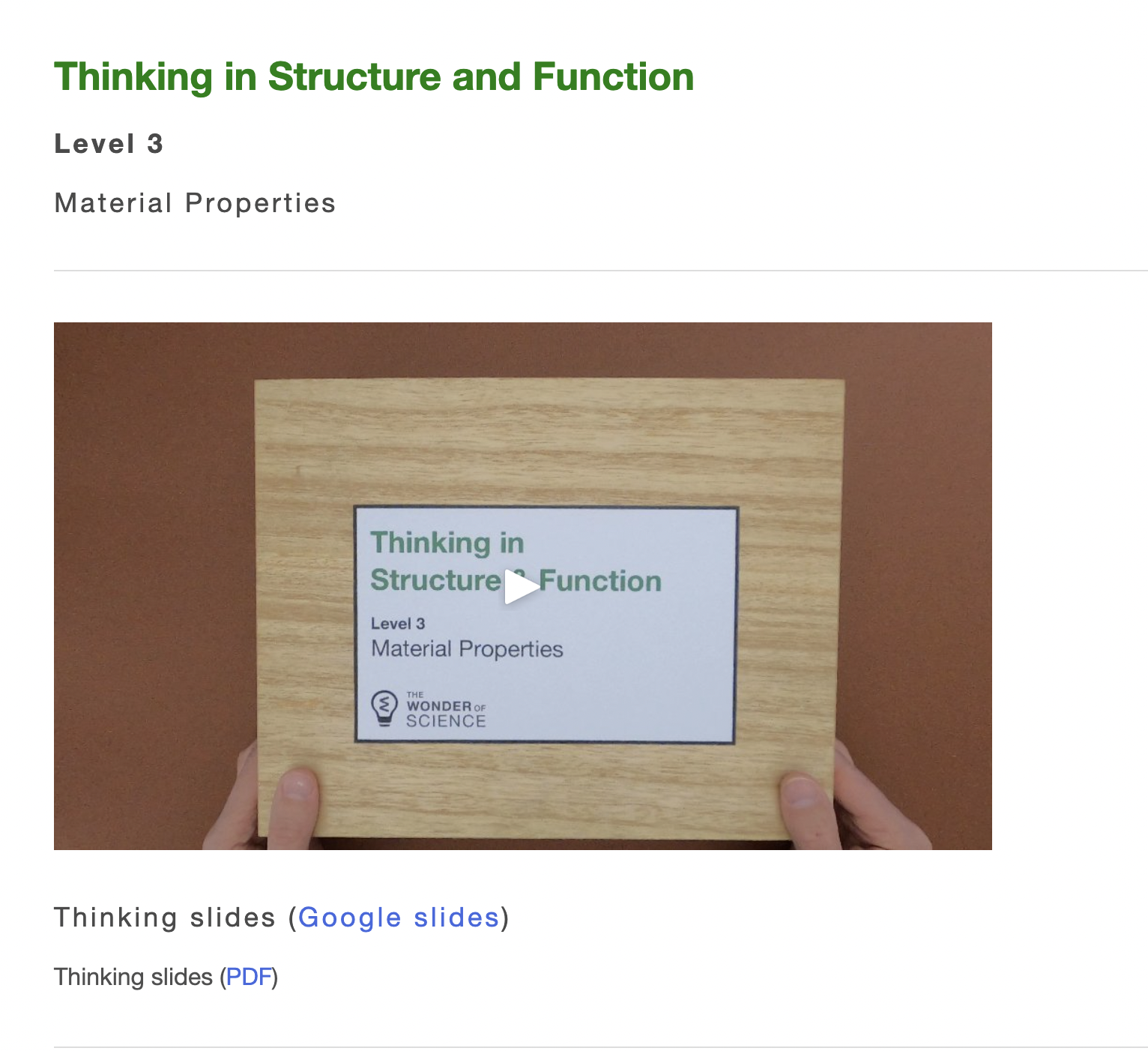 MS-PS1-3 — The Wonder of Science