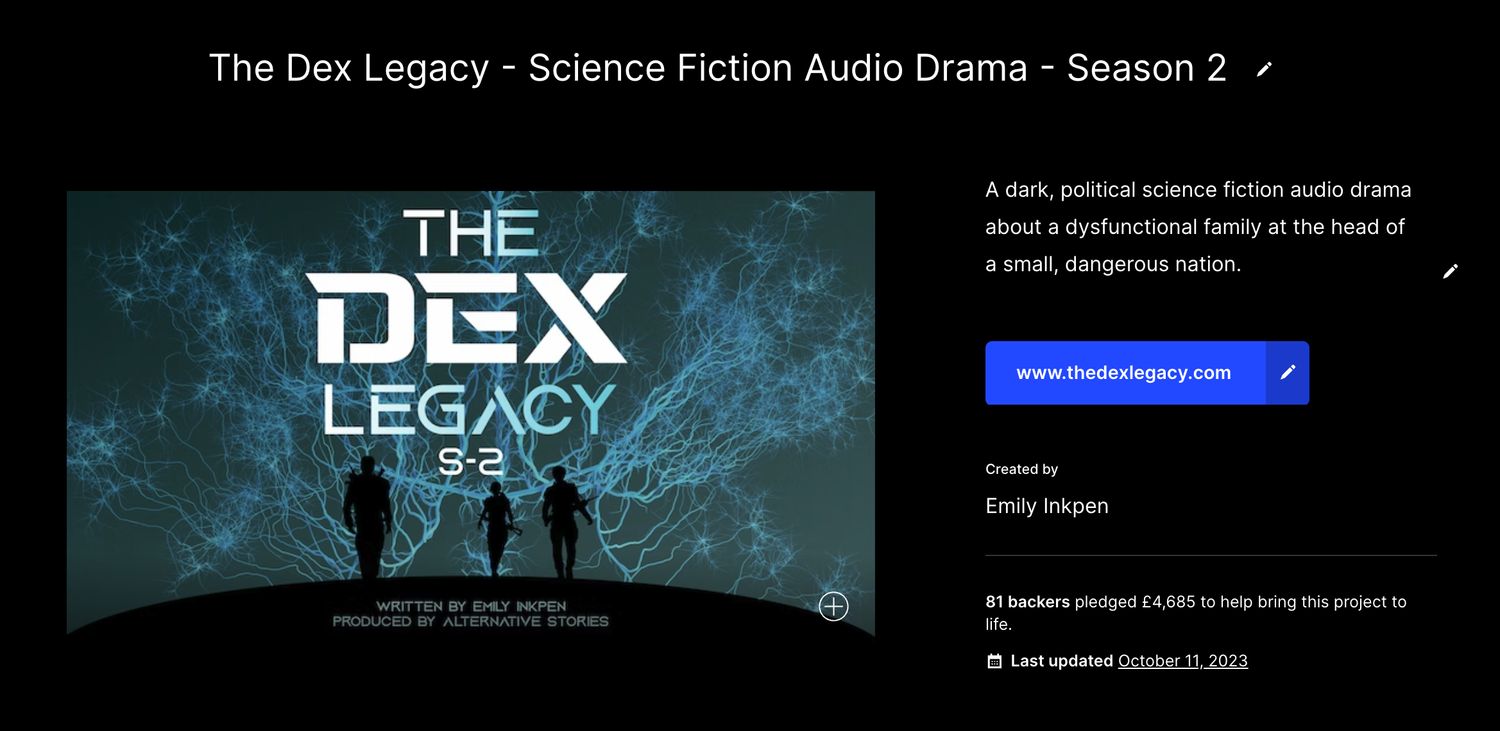 The Dex Legacy - Updates — Emily Inkpen