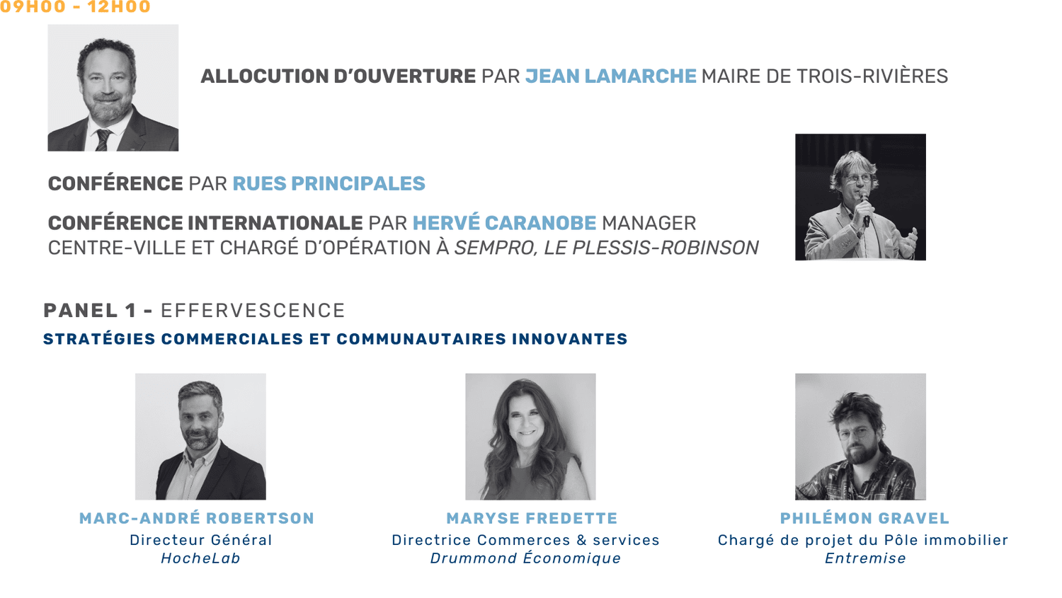 Colloque 2025 — Rues principales