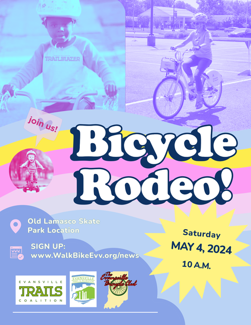 Bicycle Rodeo Event, Saturday, May 4, 2024, 10 a.m. - REGISTER TODAY! — Evansville-Area Trails ...