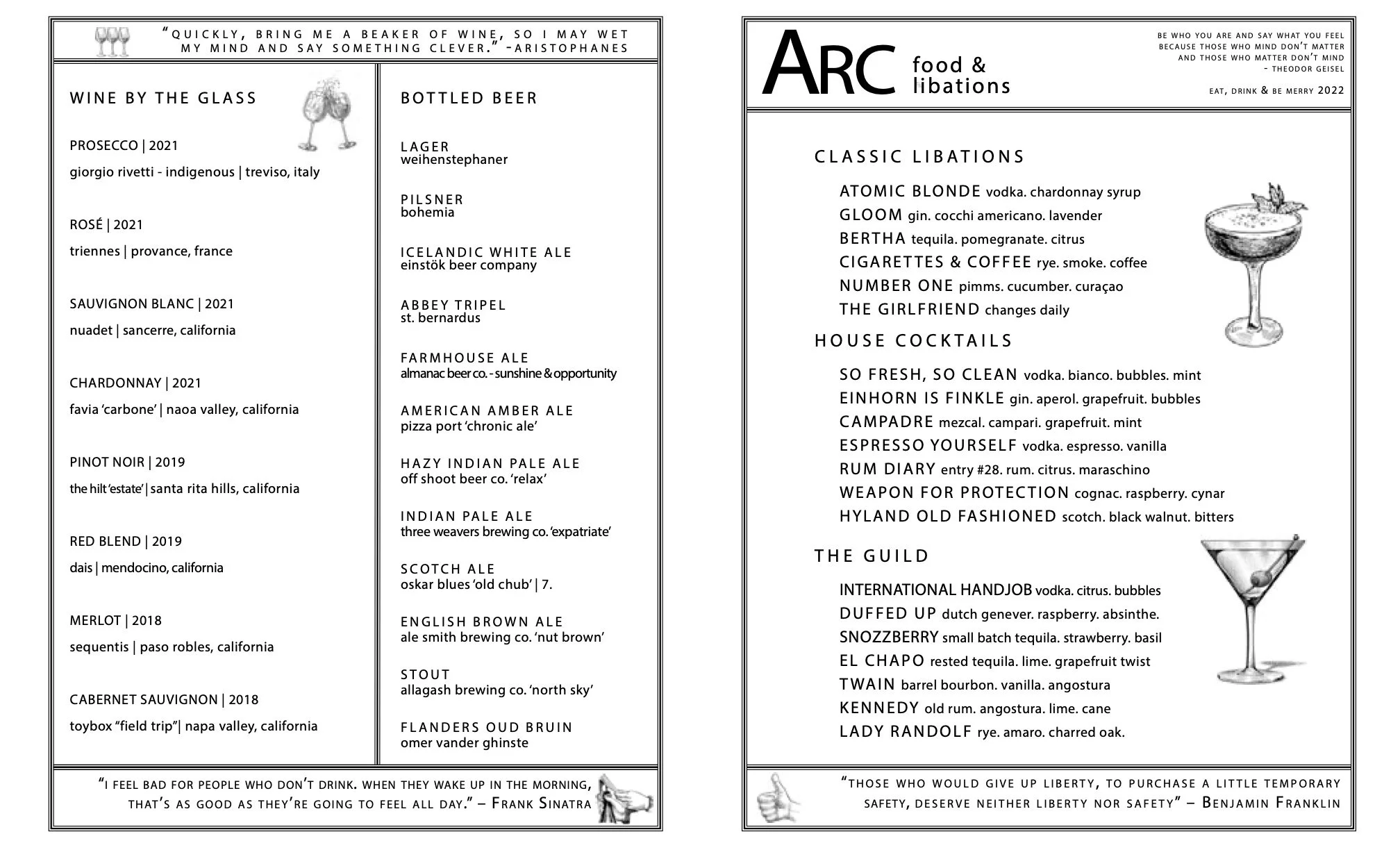Drink — Arc Restaurants