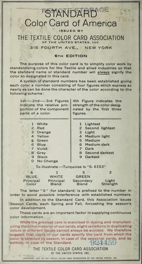 A Colourful History: The Textile Colour Card Association of the United ...