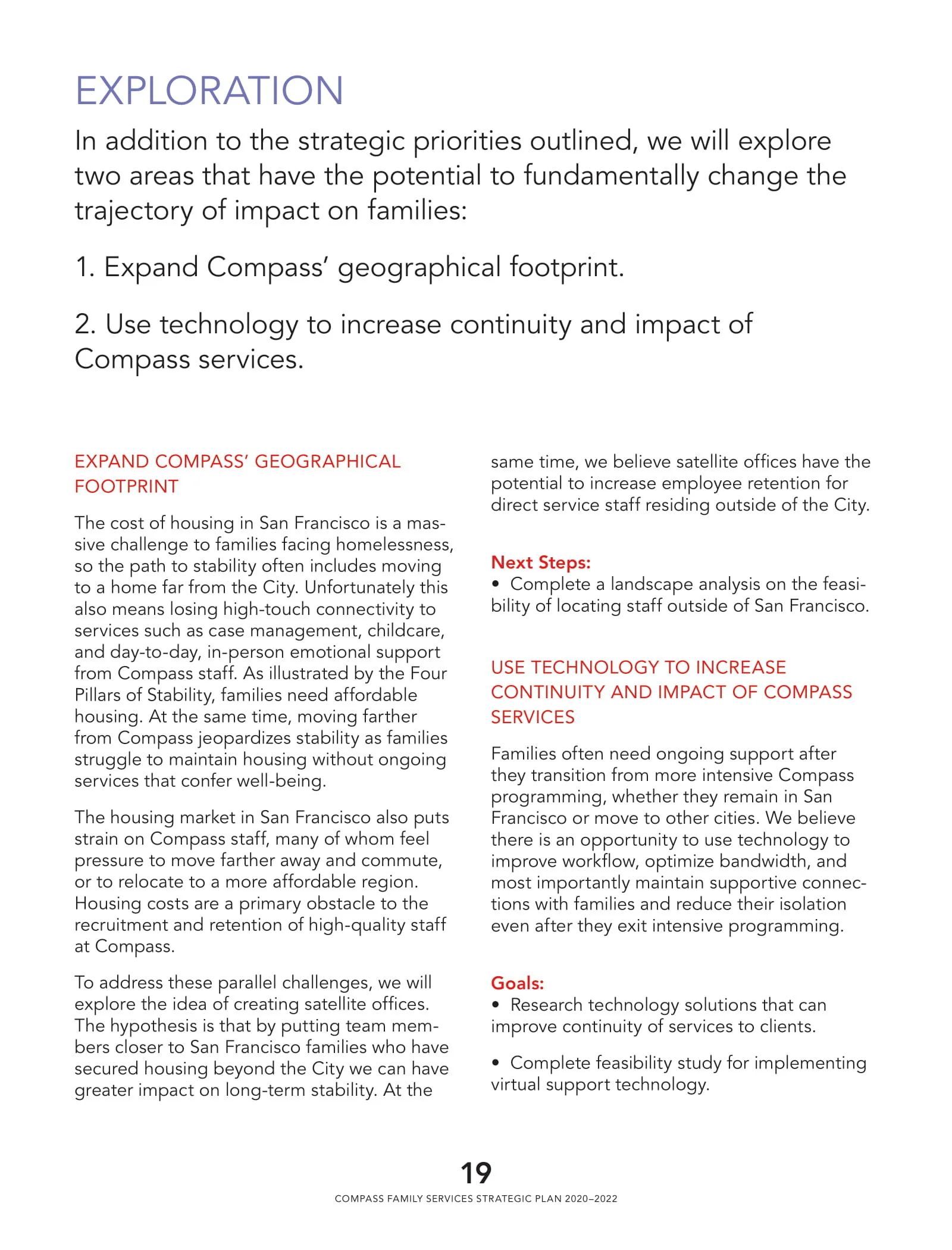Our Strategic Plan — Compass Family Services