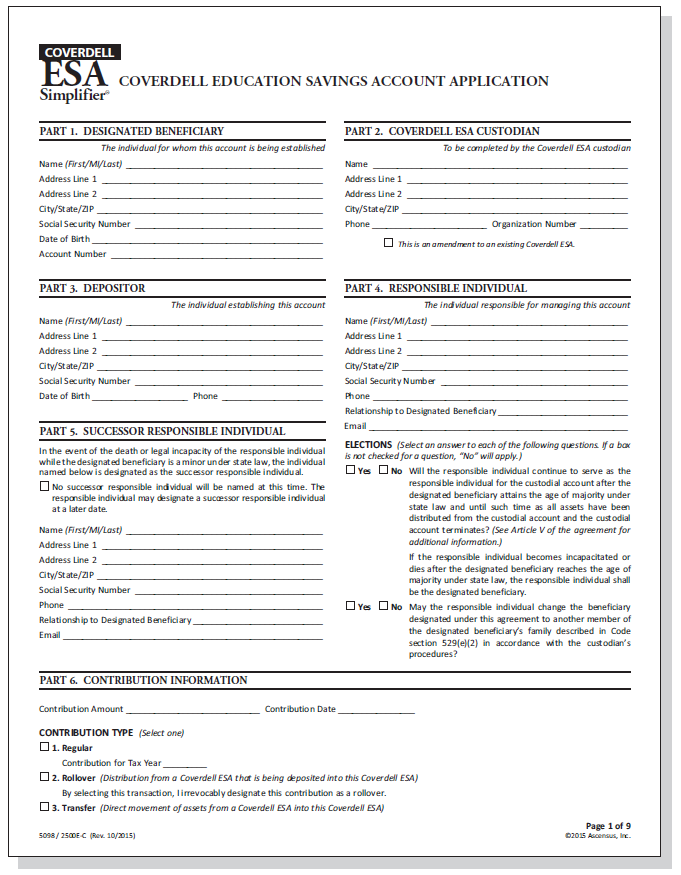 Start Off Right When Opening Coverdell ESAs — Ascensus