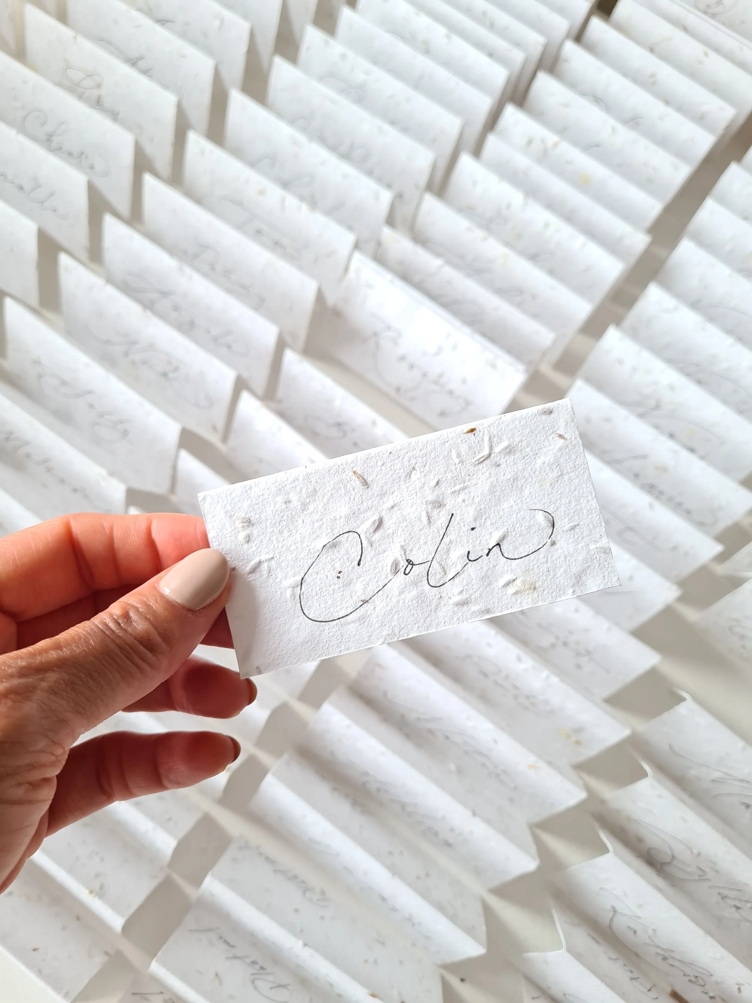 Bespoke Calligraphy Place Cards, Table Number, Place Names, Acrylic ...