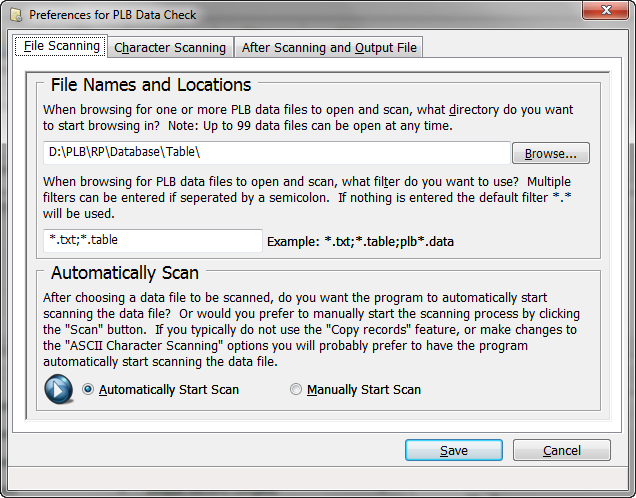 PLB Data Check — Visual PLB