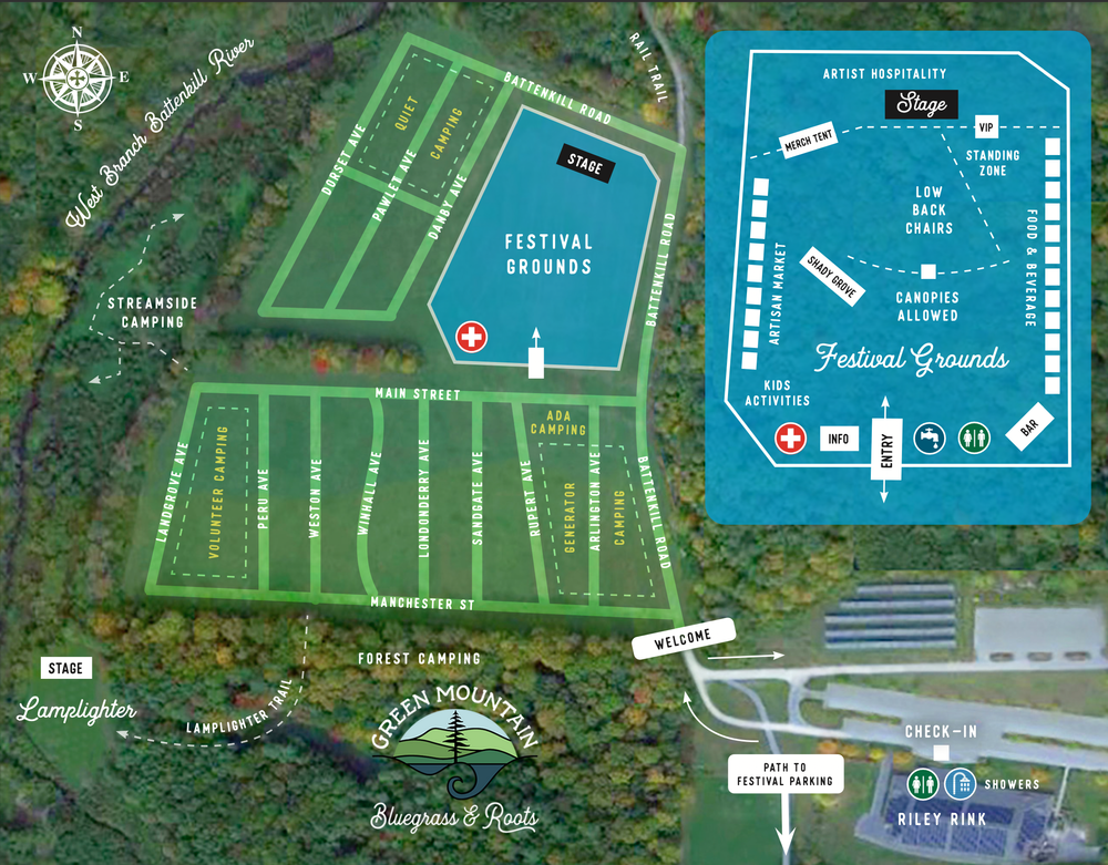 Map — Green Mountain Bluegrass & Roots Festival