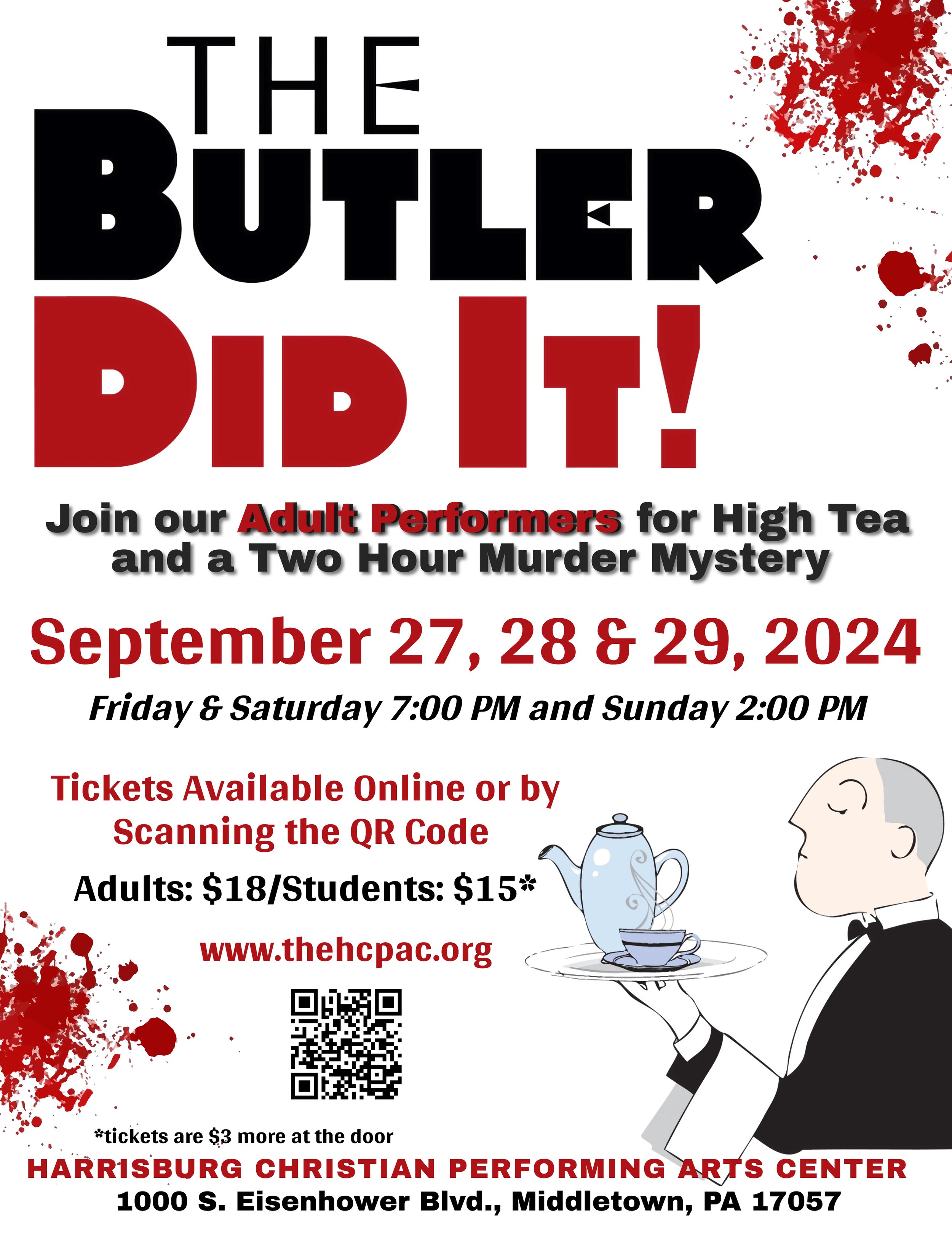 The Butler Did It | Harrisburg | September 27-29, 2024 — PA On Stage