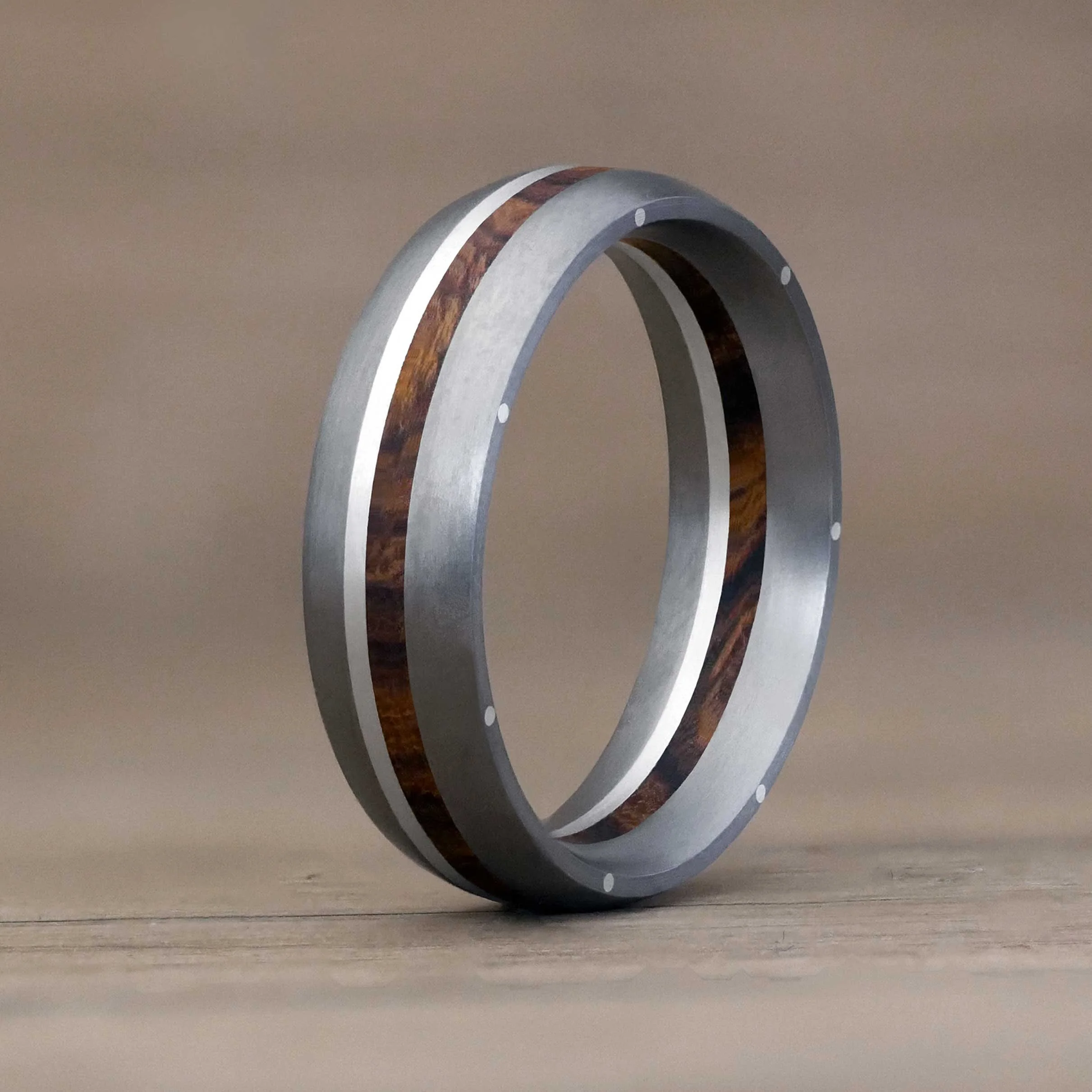 Classic Wood Metal Ring — Shiruba Tree Wooden Rings Uk