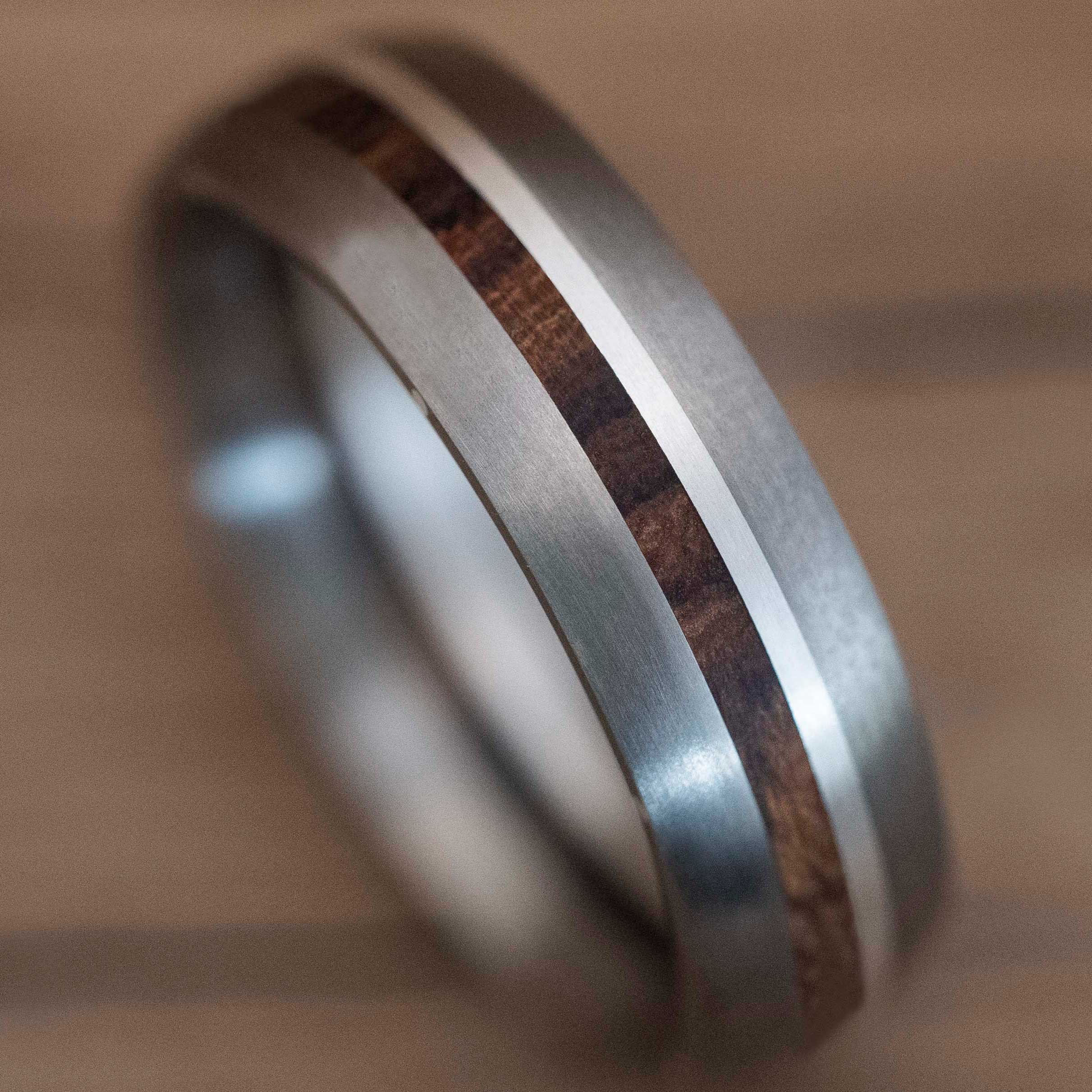 Classic Wood Metal Ring — Shiruba Tree Wooden Rings Uk