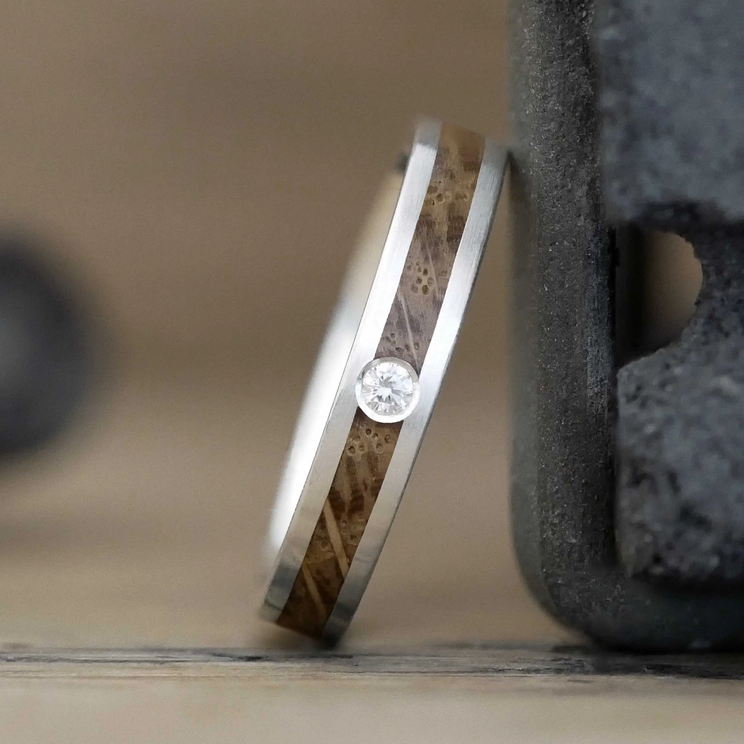 Classic Wood Metal Ring — Shiruba Tree Wooden Rings Uk