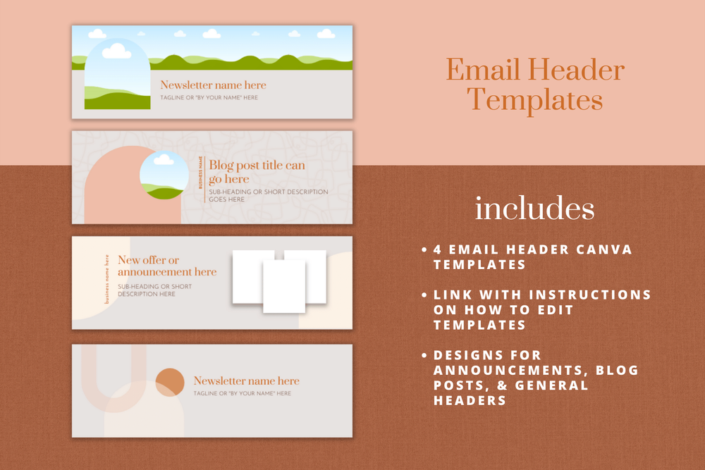 Email header canva templates for online health & wellness coaches ...