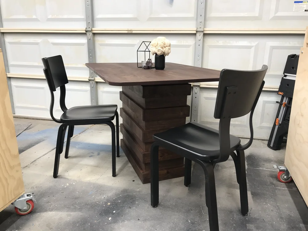 DIY Stacked Restoration Hardware Knockoff Dining Table — the Awesome Orange