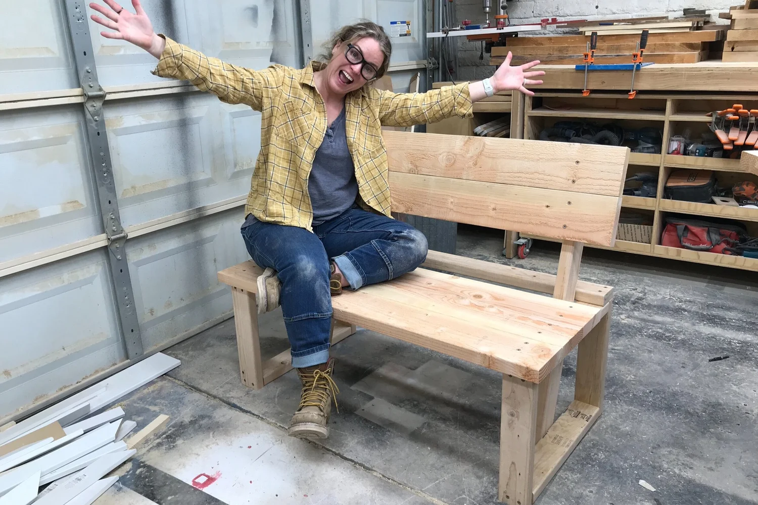 DIY Outdoor Bench with Back — the Awesome Orange