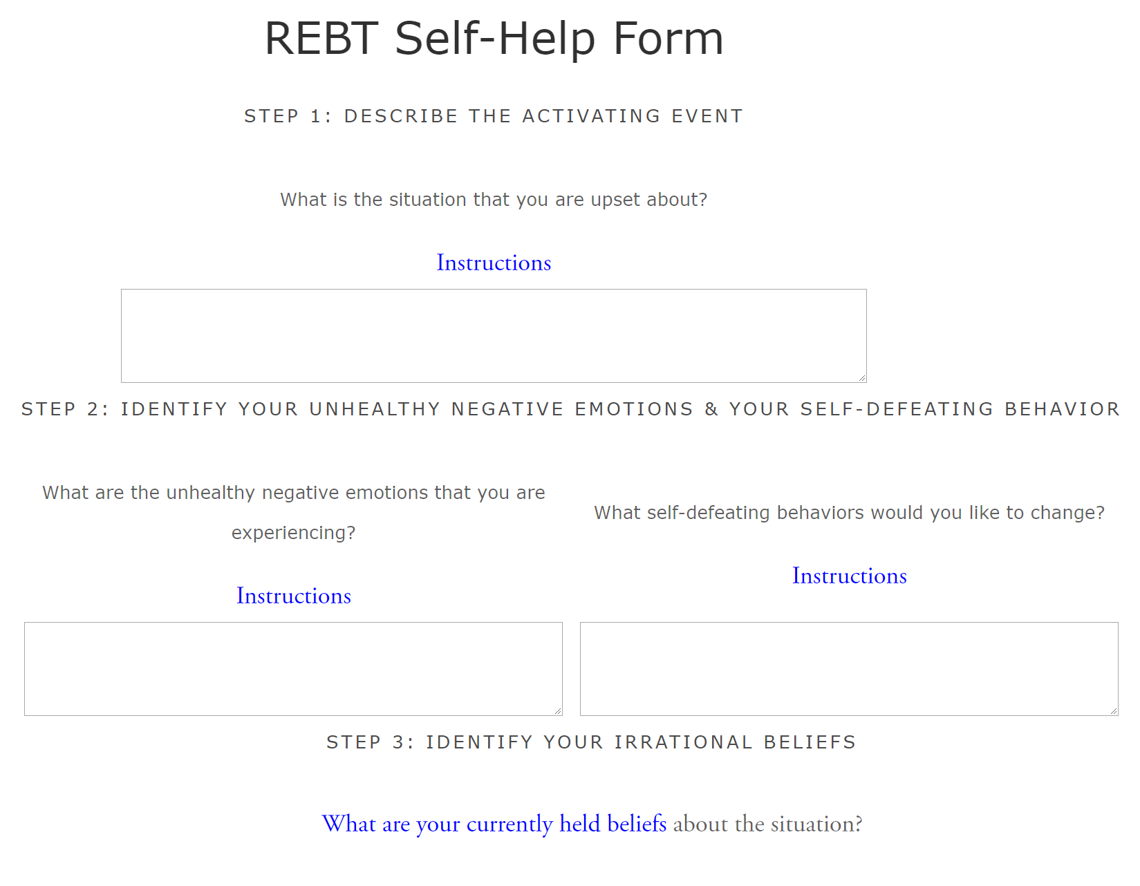 REBT Forms and Resources - Stuttering Recovery