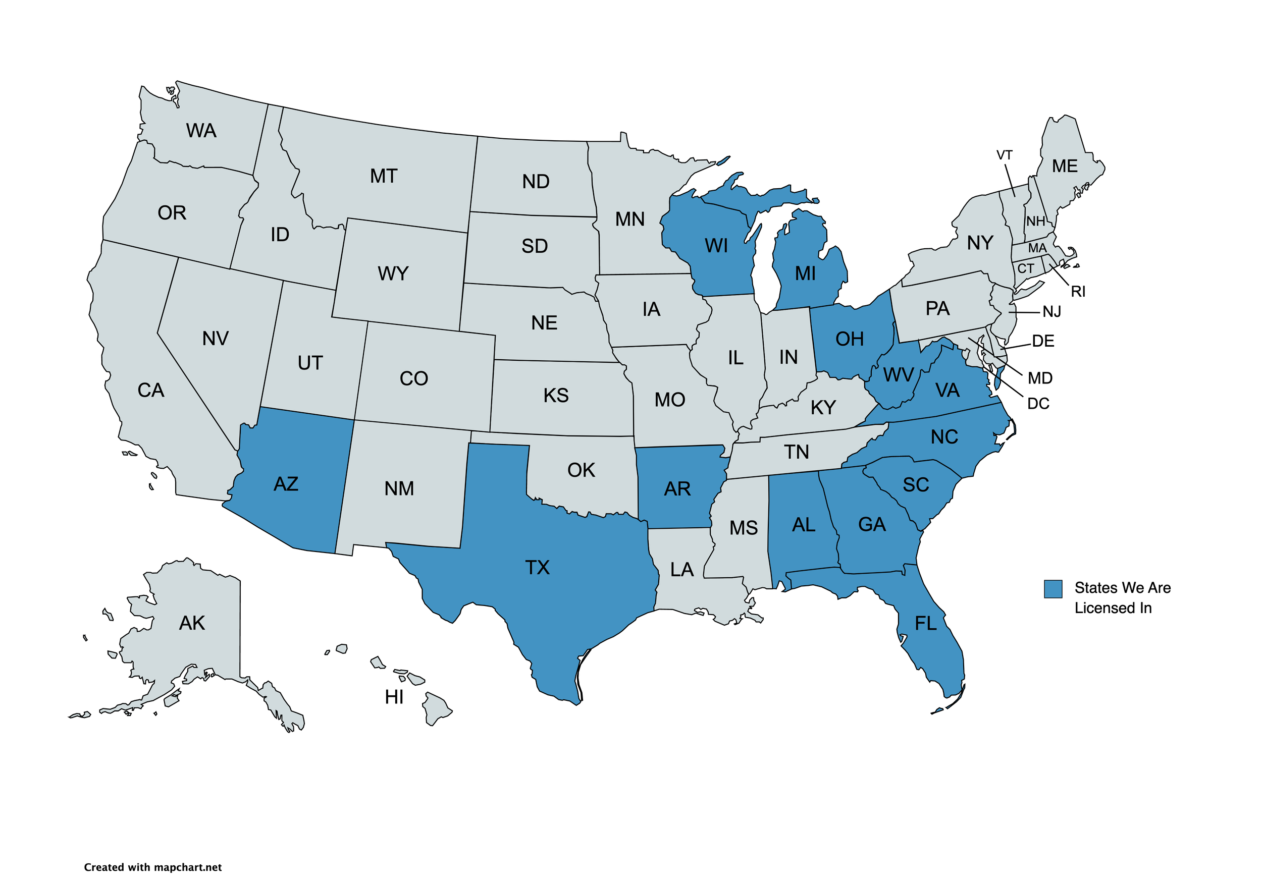 States We Are Licensed In — Start Medicare Right