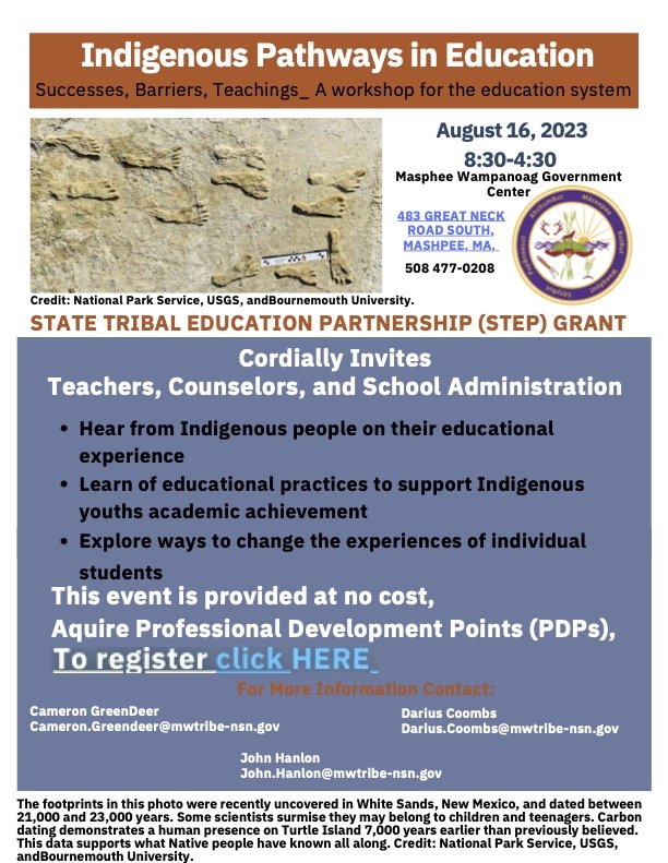 Indigenous Pathways in Education Workshop — Mashpee Wampanoag Tribe