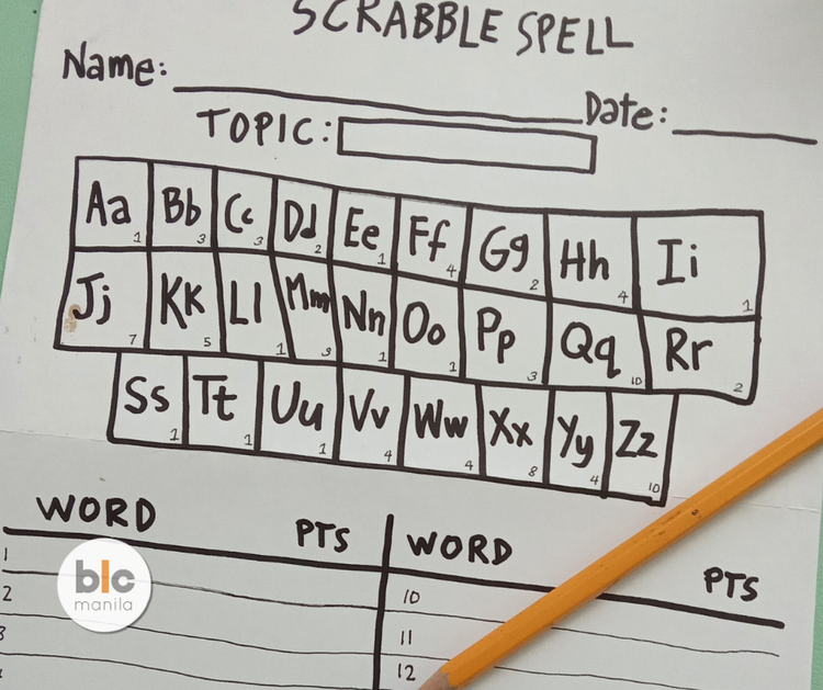 Free Printable Activity Sheet: Scrabble Spell! — Blended Learning ...