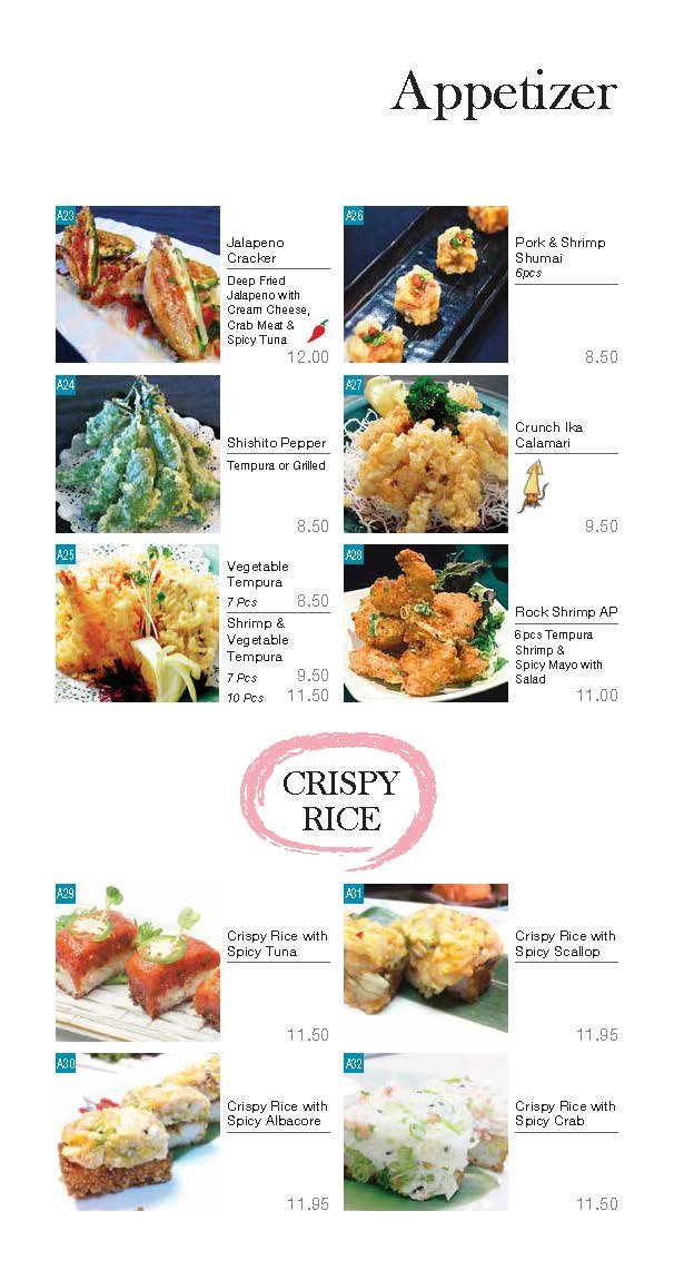 Menu — Yen Sushi and Sake Bar