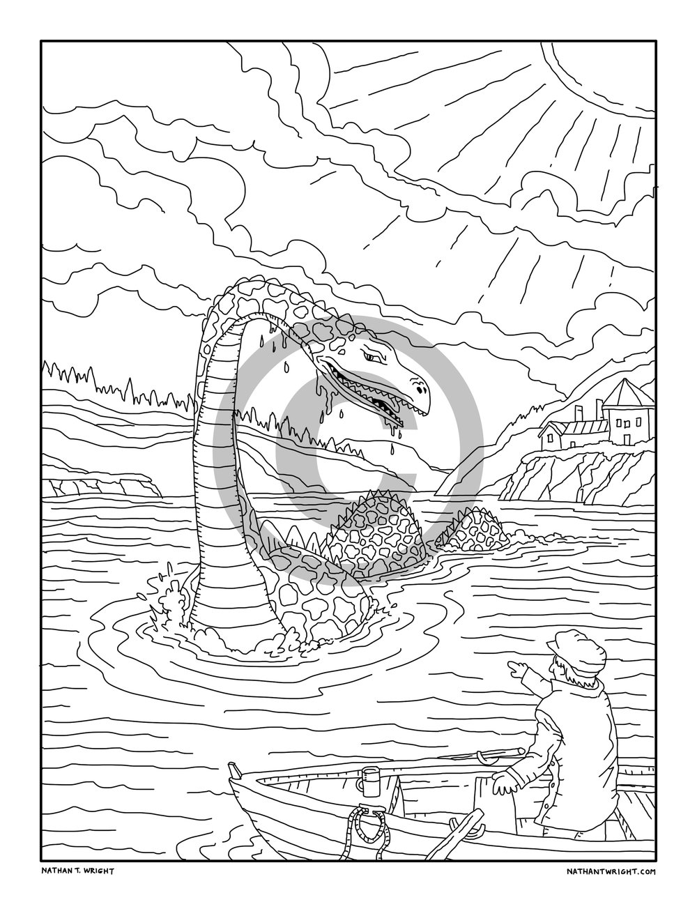 Cryptid Coloring Pages Sketch Coloring Page