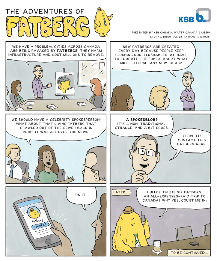 Fatberg Comic Strip in Water Canada Magazine — Nathan T. Wright ...
