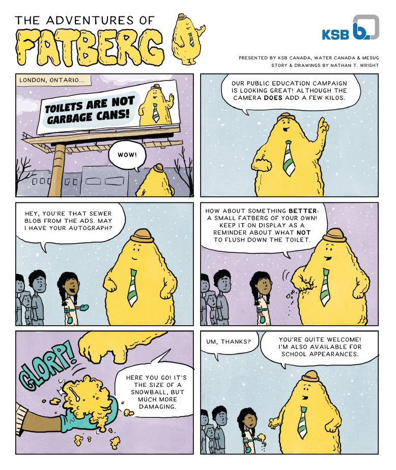 Fatberg Comic Strip in Water Canada Magazine — Nathan T. Wright ...
