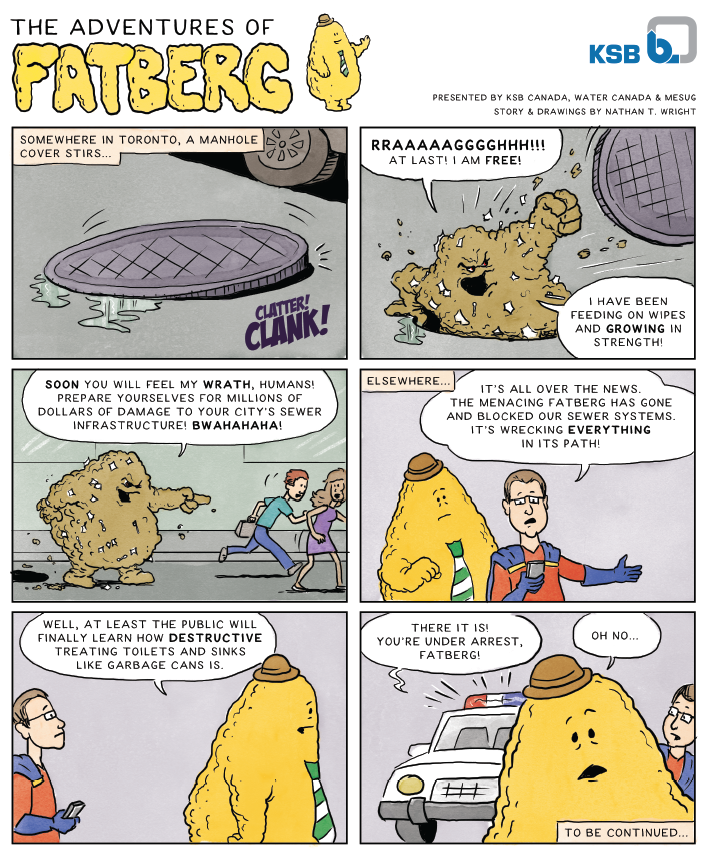 Fatberg Comic Strip in Water Canada Magazine — Nathan T. Wright ...