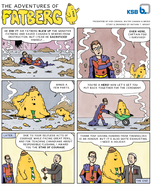Fatberg Comic Strip in Water Canada Magazine — Nathan T. Wright ...