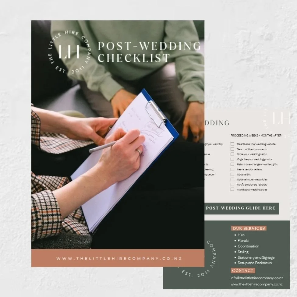 Resource - Post-Wedding Checklist - Christchurch's Leading Event Hire ...