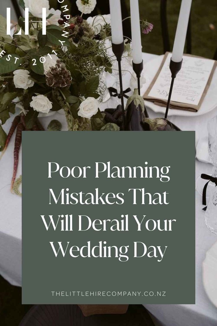 Poor Planning Mistakes That Will Derail Your Wedding Day