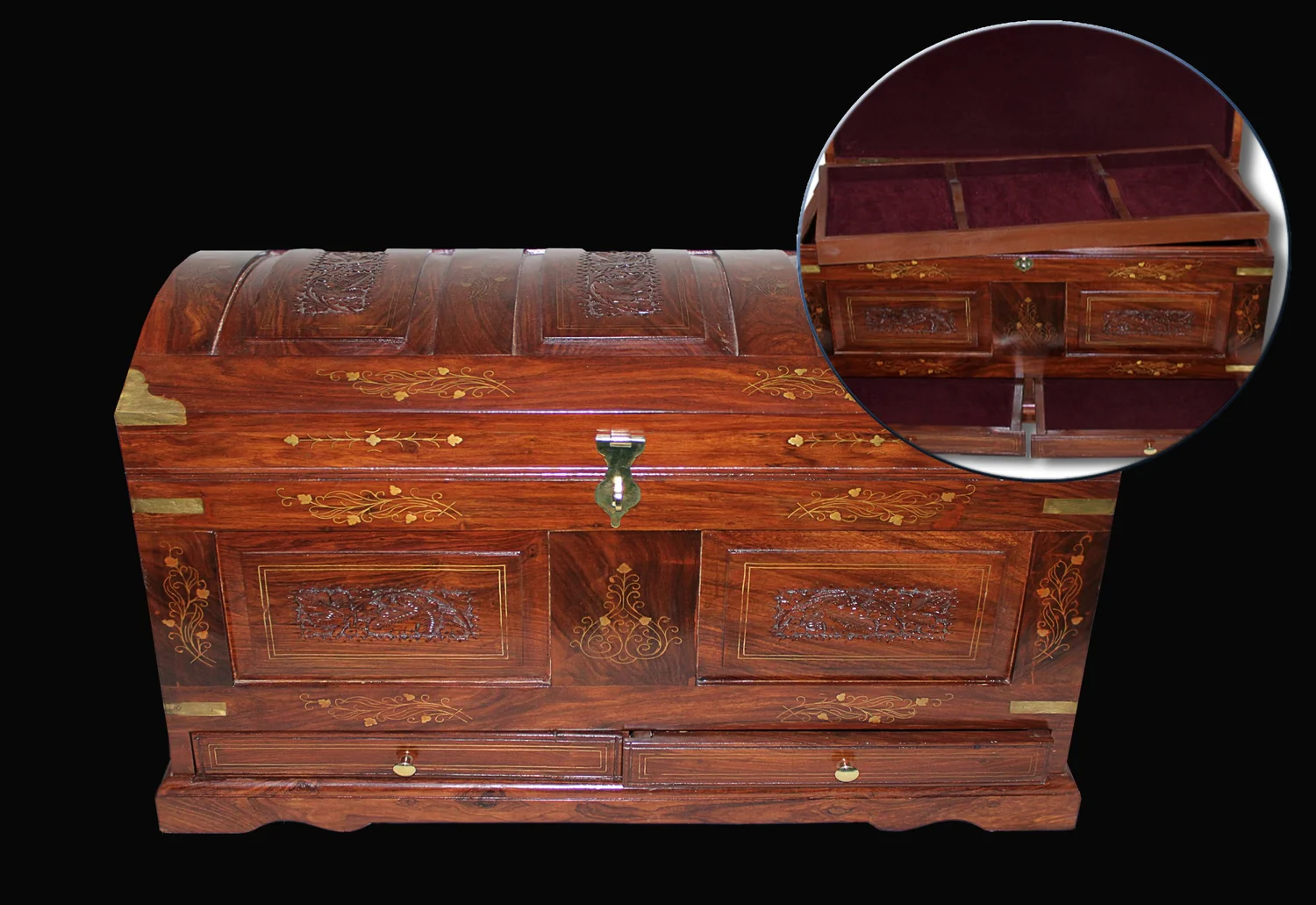 Wood Chest — Oriental Carpet Company W.L.L.