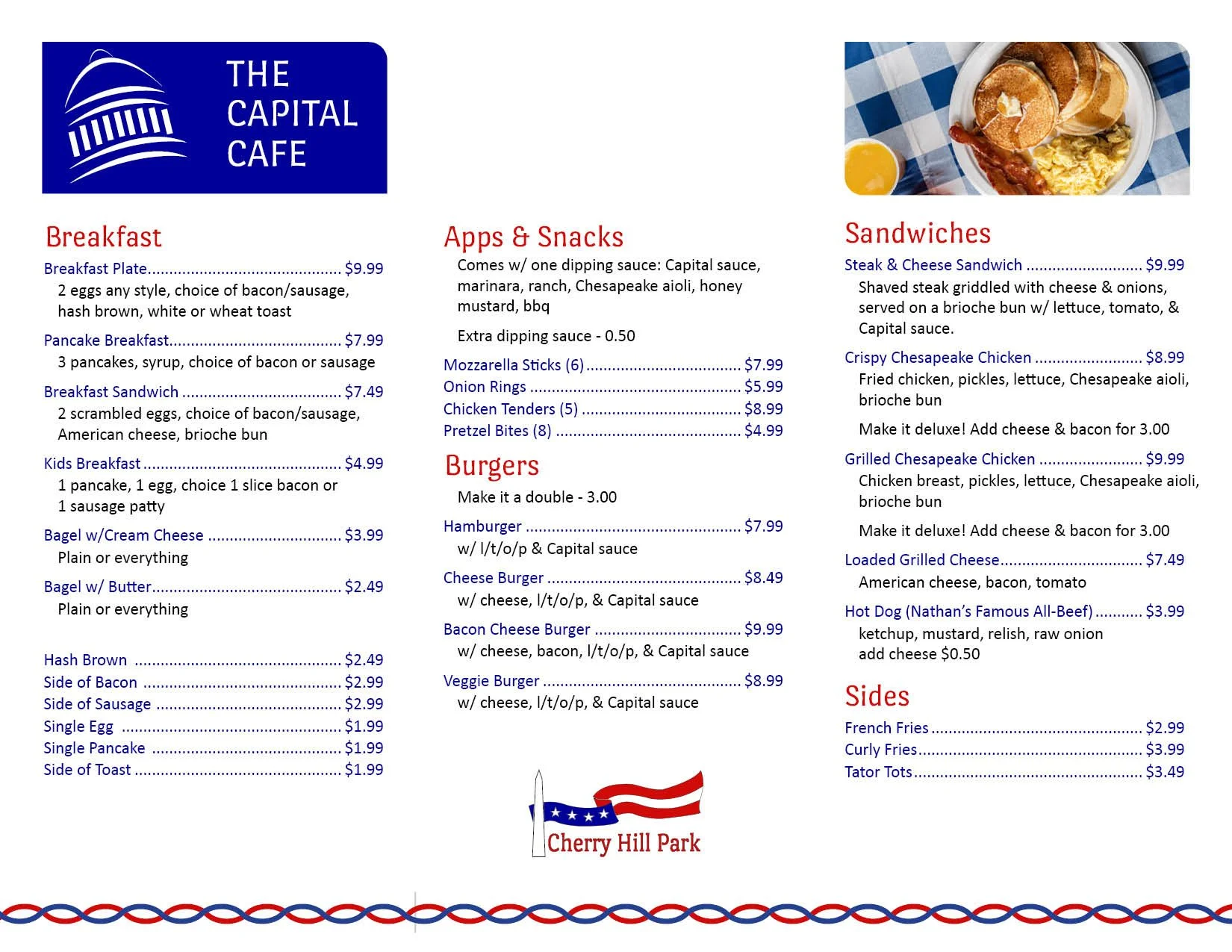 Cherry Hill Park | Menu - The Star Cafe