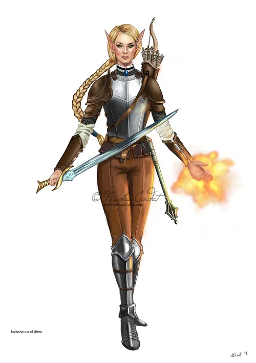 Pathfinder Elf Magus commission — Nicole Cadet