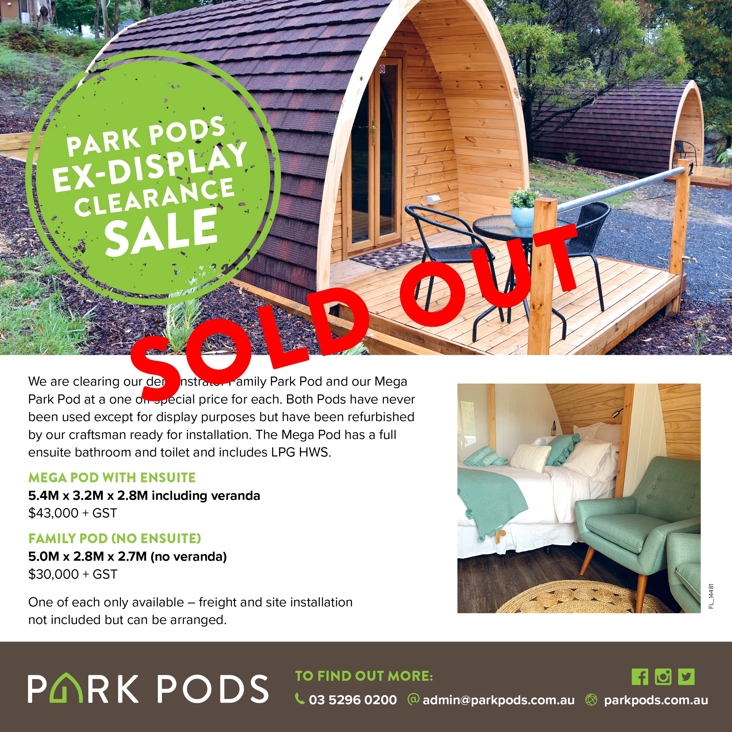 SPECIALS — Parks Pods