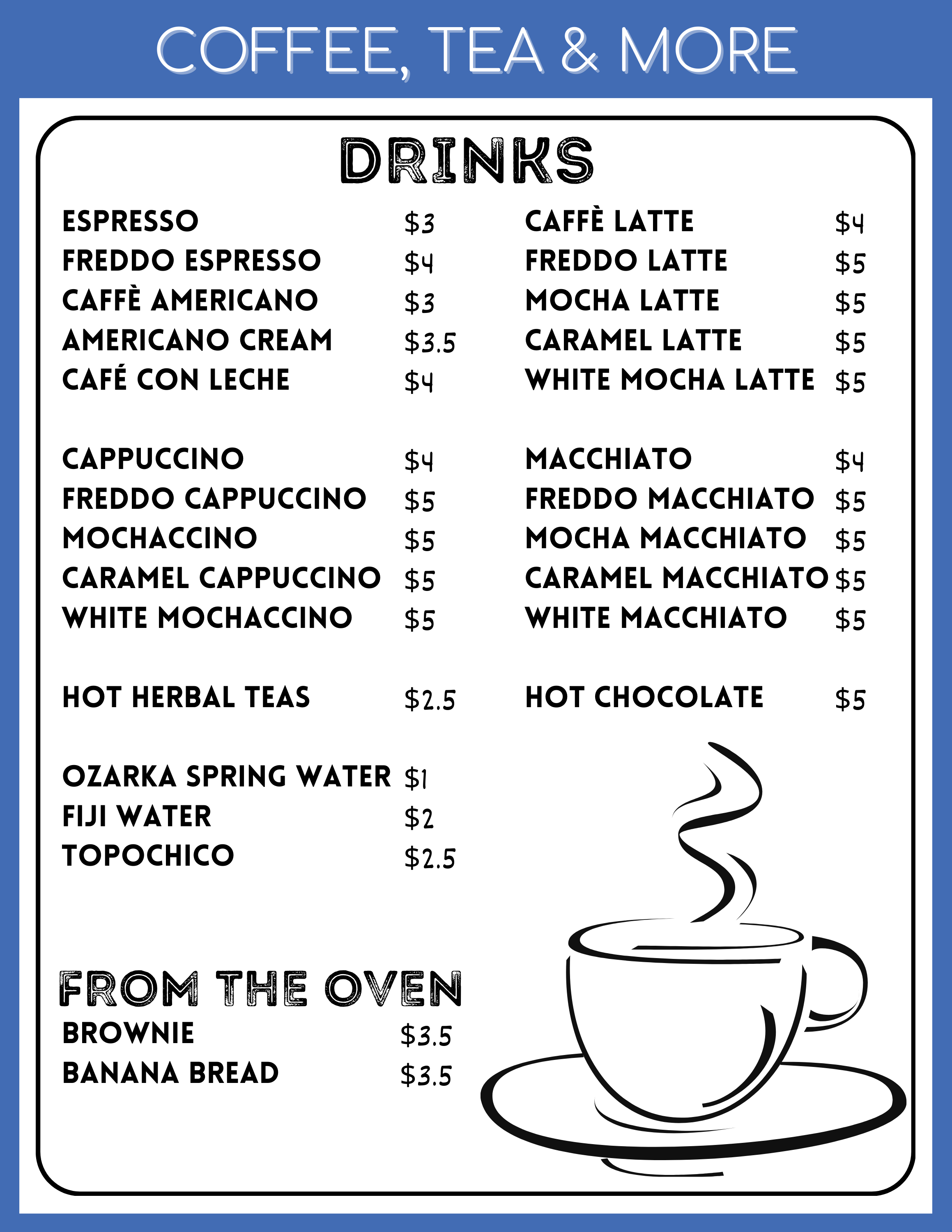 Menu — Manolis Ice Cream, Pops, Sorbet & More