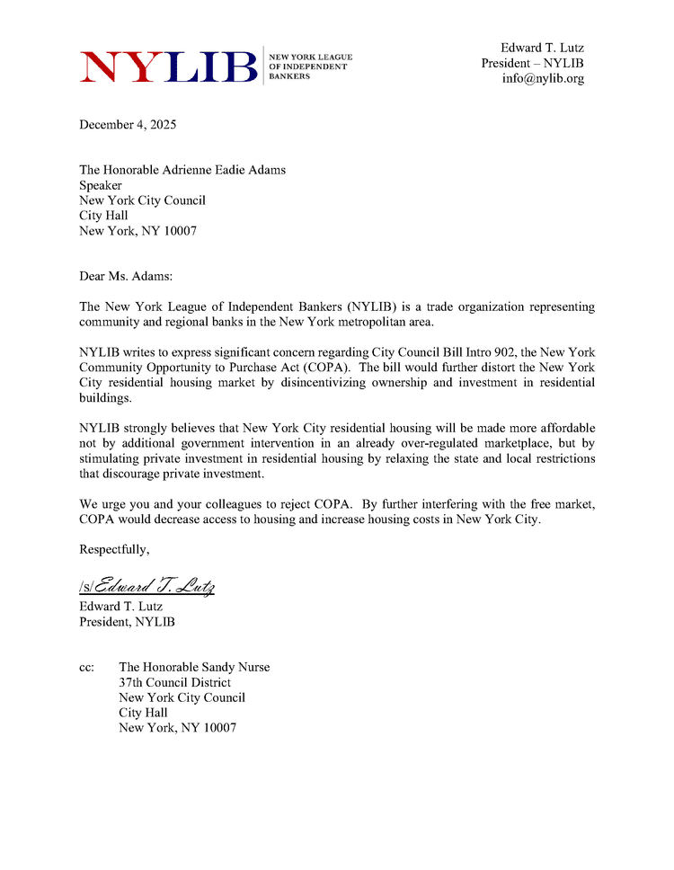 NYLIB Submits Letter to New York City Council Opposing COPA — New York ...