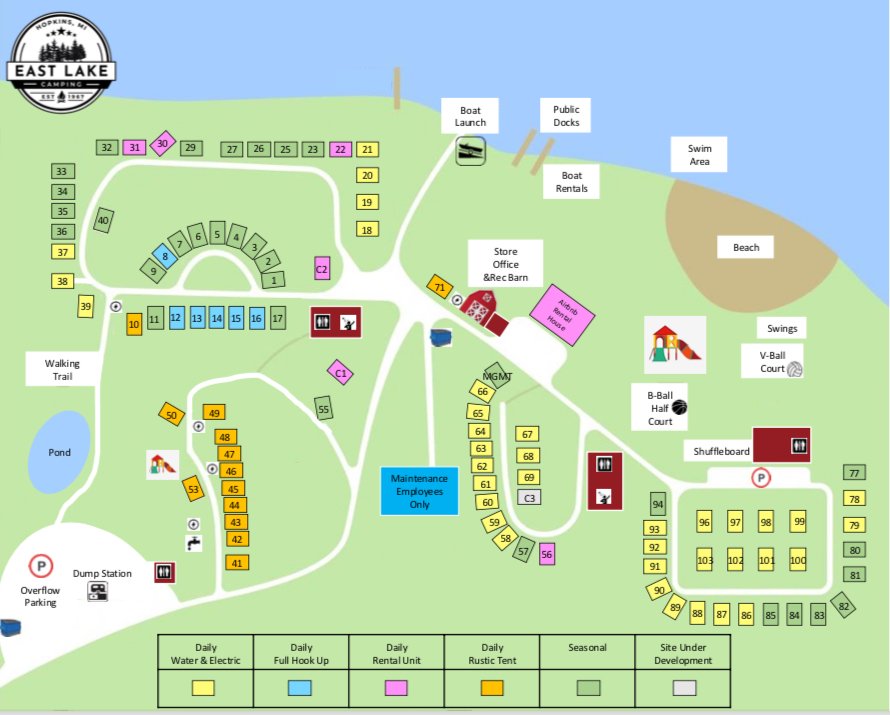 PARK MAP — East Lake Camping