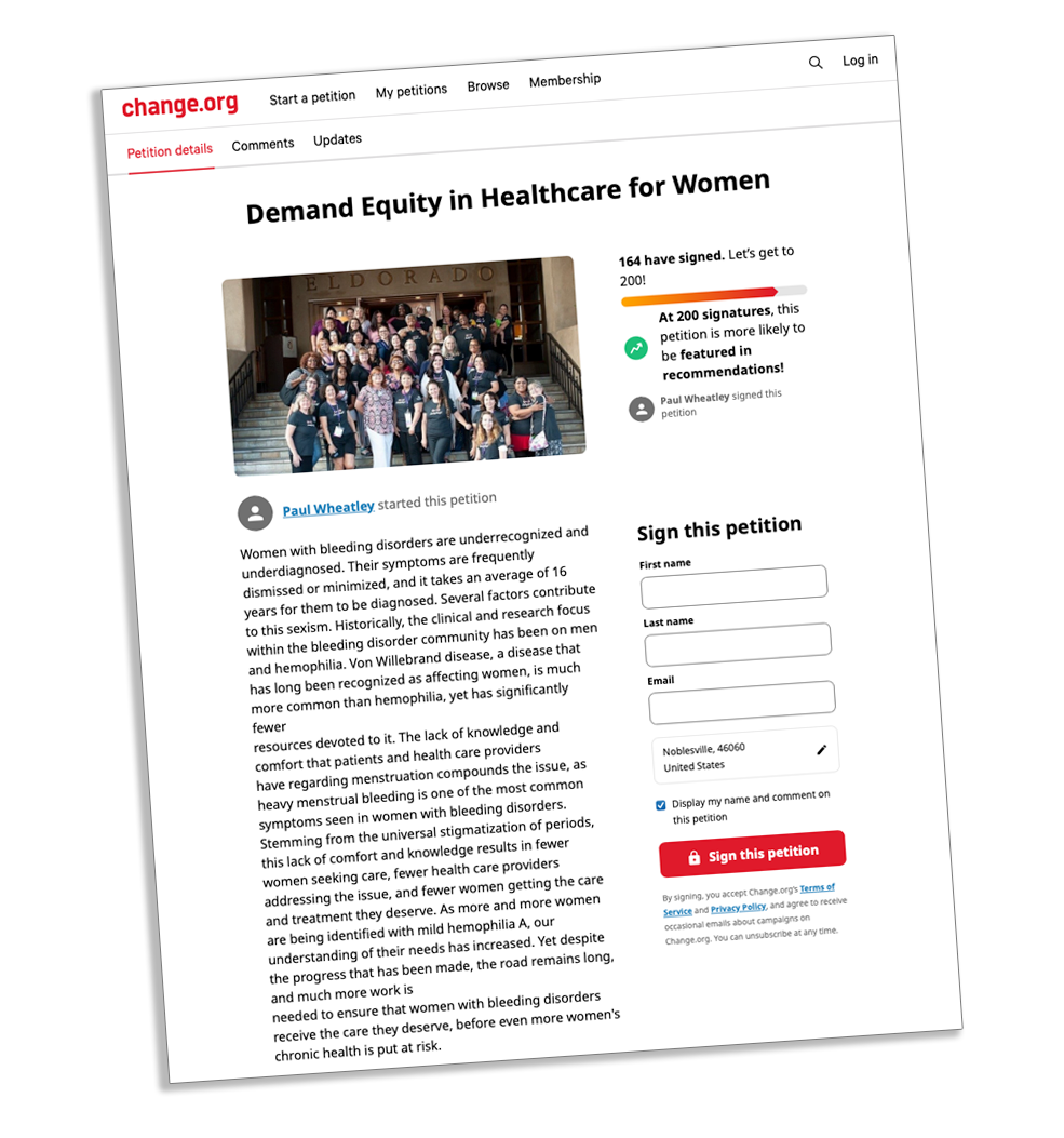 Equity Petition — CHES Foundation | Rare Bleeding Disorders