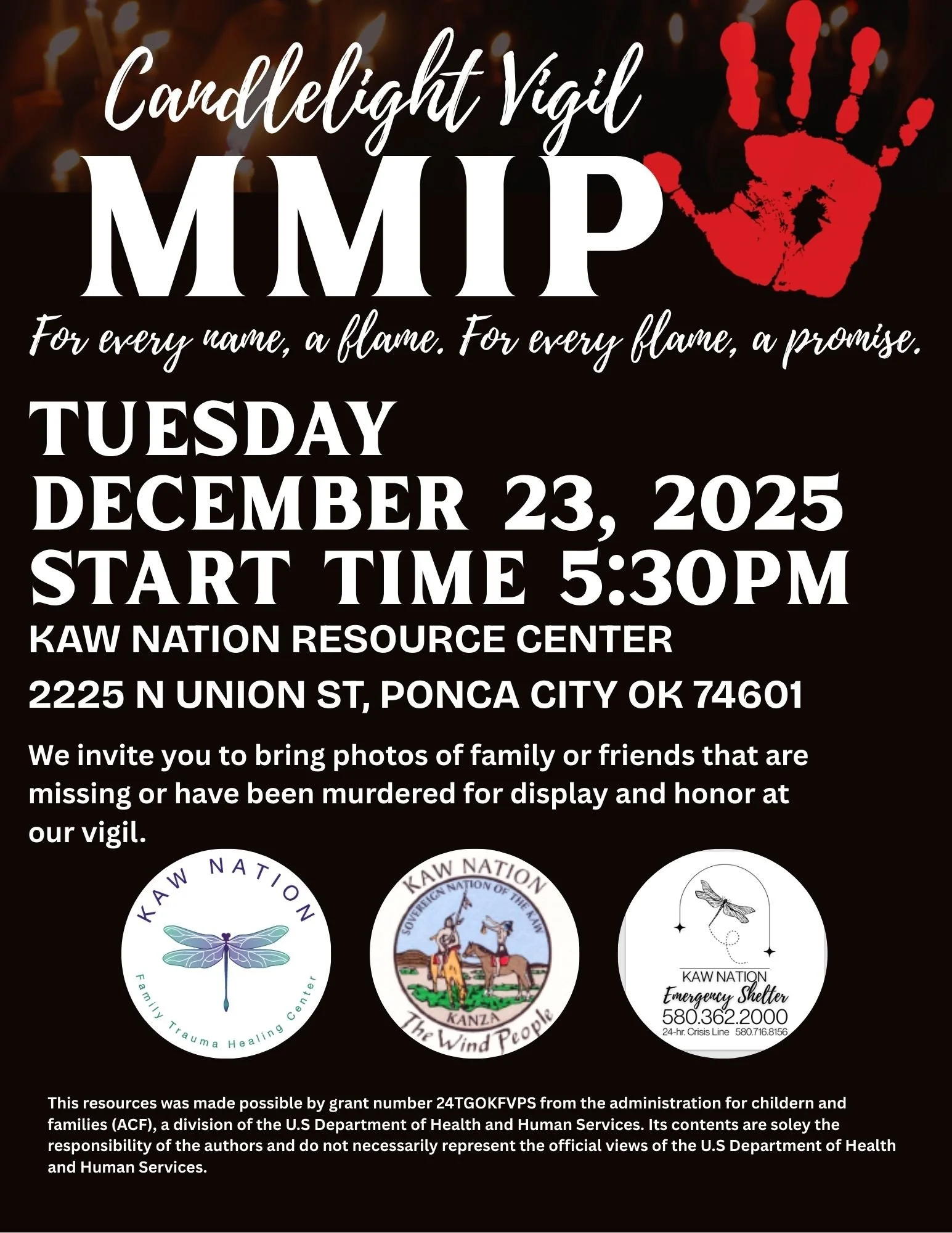 MMIP Candlelight Vigil- Kaw Nation — Native Alliance Against Violence